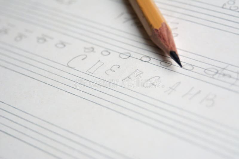 Musical notebook stock photo. Image of concept, beginner - 167201028