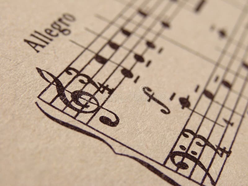 Musical Notes in Old Music Book Stock Image - Image of music, closeup ...