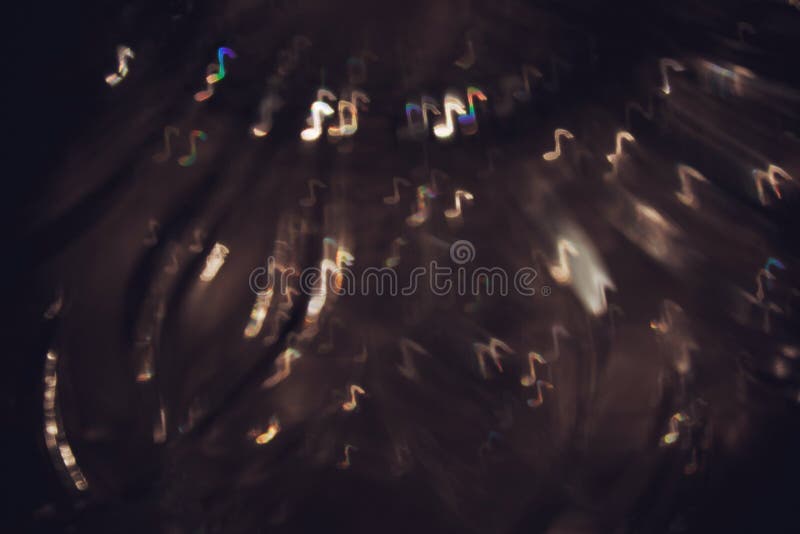 Musical Notes on Black Background Stock Image - Image of composition ...