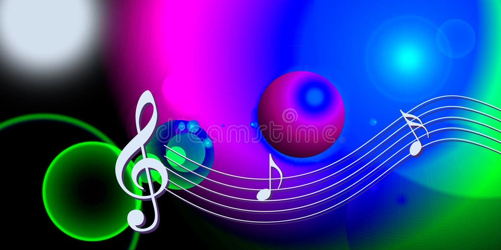 Black White Musical Notes Circle Stock Illustrations – 491 Black White ...