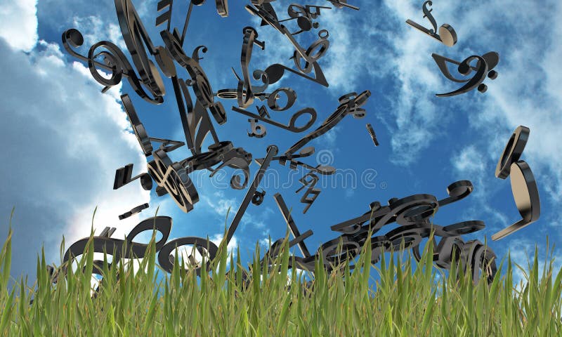 Musical notes stock illustration. Illustration of disco - 25200010