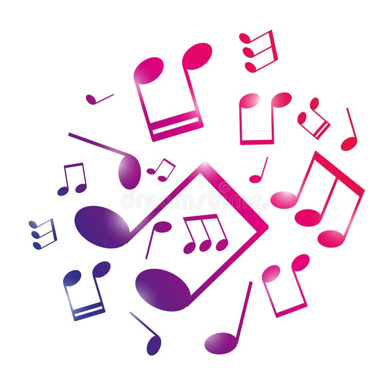 Colorful Music Notes Background Stock Vector - Illustration of abstract ...