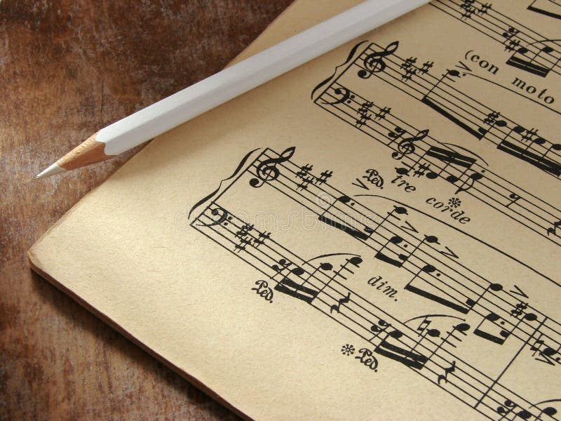 Musical notes stock image. Image of musician, octave, pencil - 3845527
