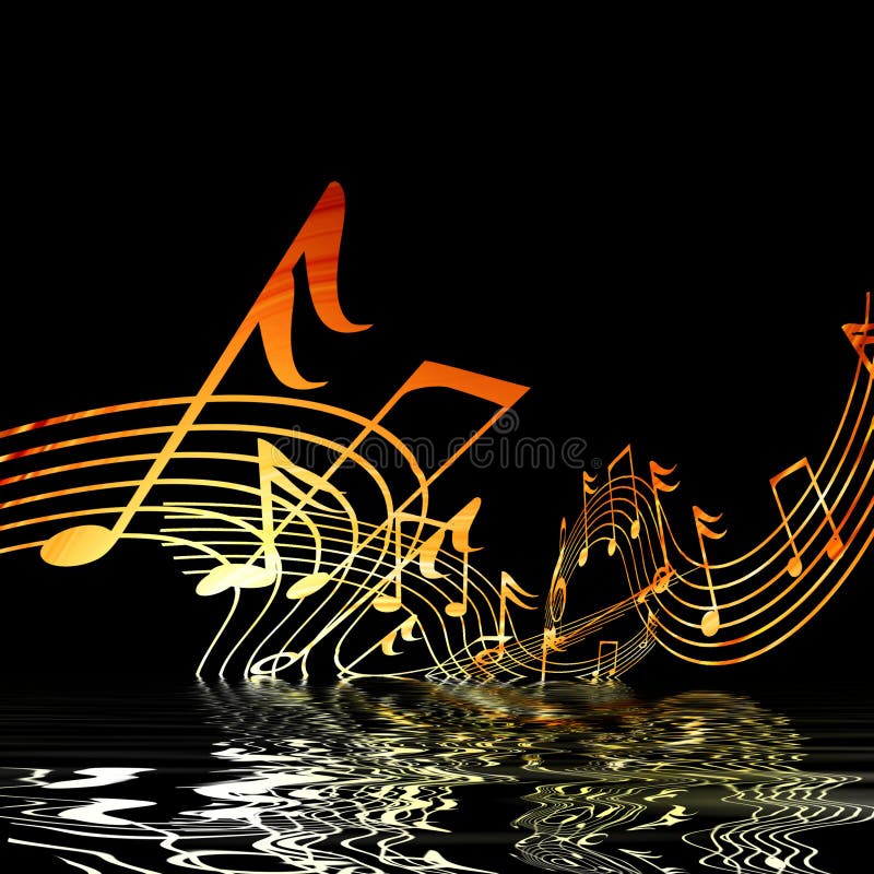 CD with musical notes stock illustration. Illustration of elliptical ...