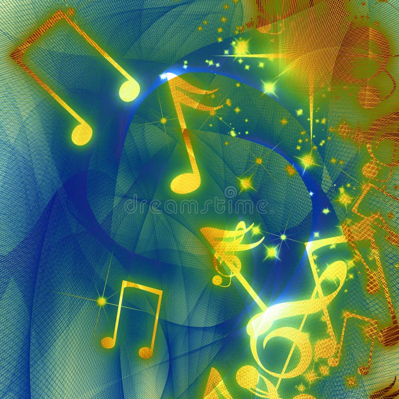 Abstract Music Notes on Watercolour Texture Stock Vector - Illustration ...