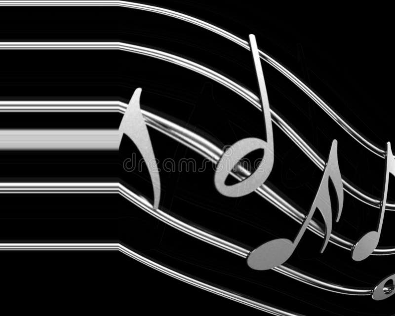 Musical Notes Abstract Background Black and White Stock Illustration ...