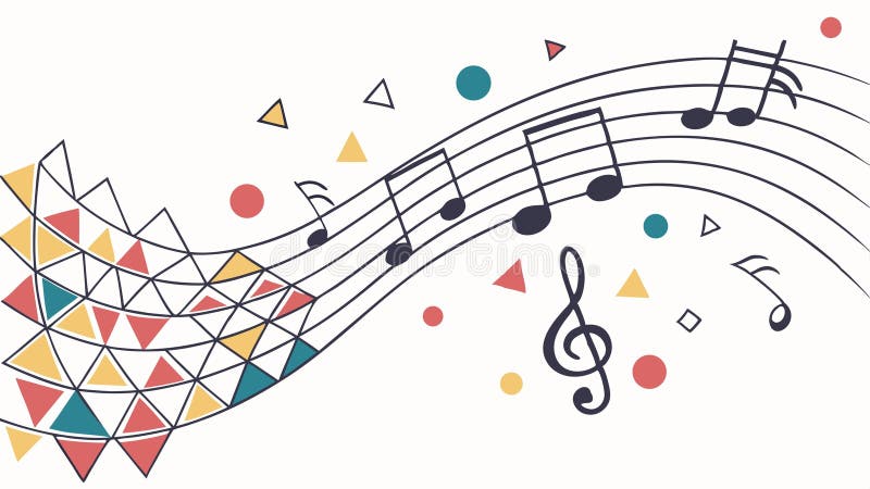 Musical Notes with Abstract Triangles, Geometric Music Composition ...
