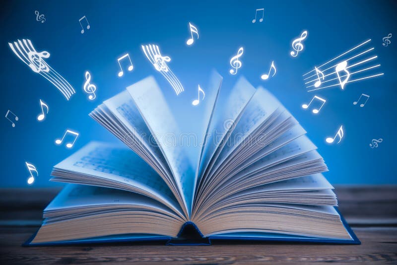 Musical Notes from an Ancient Book Stock Image - Image of song, books ...