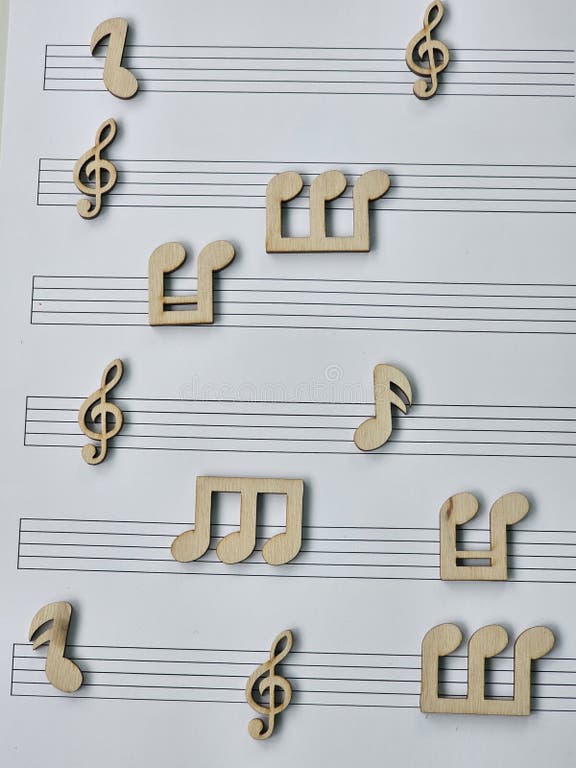 Musical Notes Arranged on Sheet Music Create a Playful Display of ...