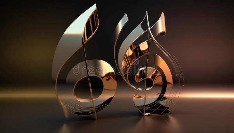 Musical Notes. Musical Art. Created with Generative AI Technology ...