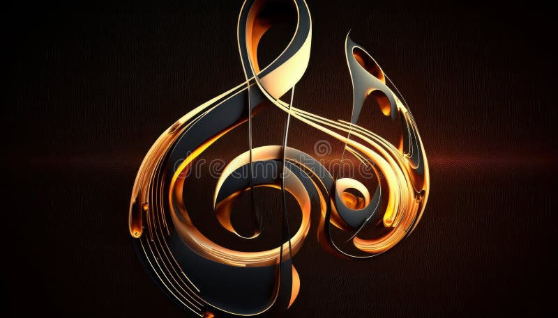 Musical Notes. Musical Art. Created with Generative AI Technology ...