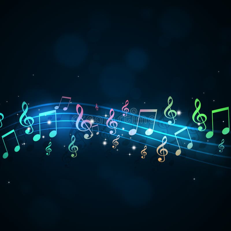Musical Notes Background stock illustration. Illustration of musical ...