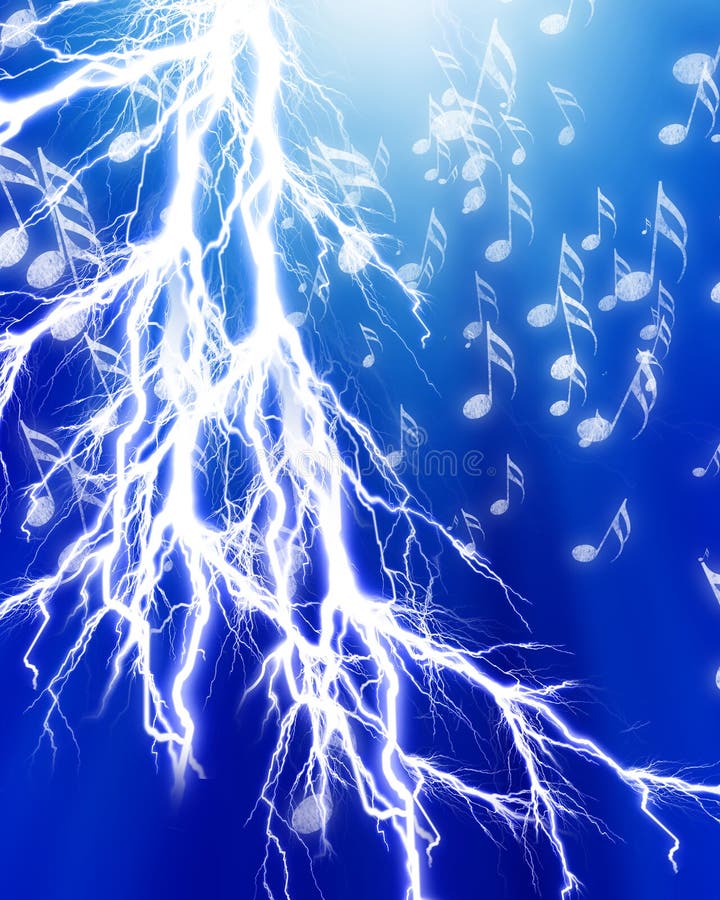 Musical Notes on Background Stock Illustration - Illustration of ...