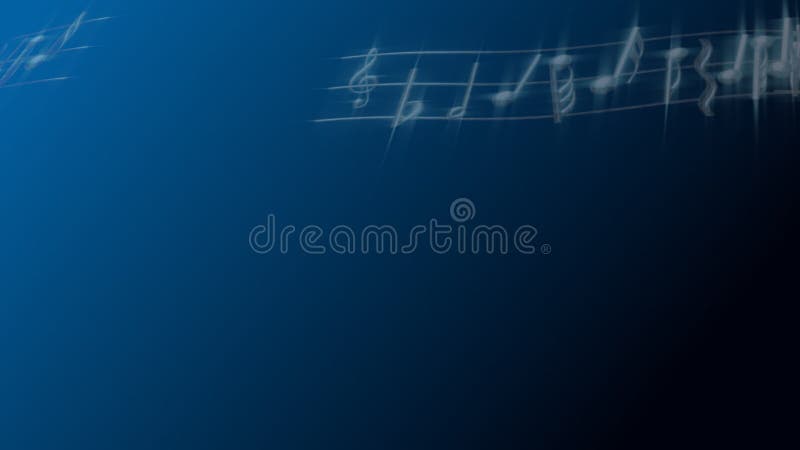 Musical Notes Streaming Up in Melody Animation Overlay on Alpha Channel ...