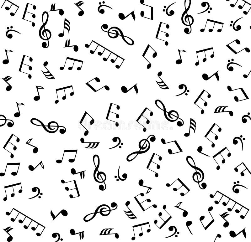 Seamless Music Notes Background Stock Vector - Illustration of sheet ...