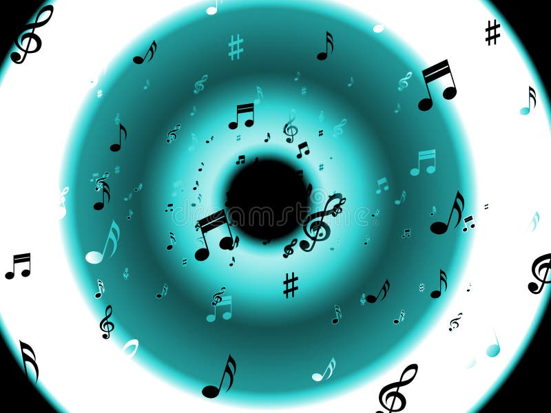 Musical Notes Background Means Classical Stock Illustration ...