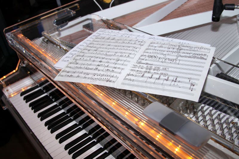 Musical Notes on a Beautiful Piano Editorial Photography - Image of ...
