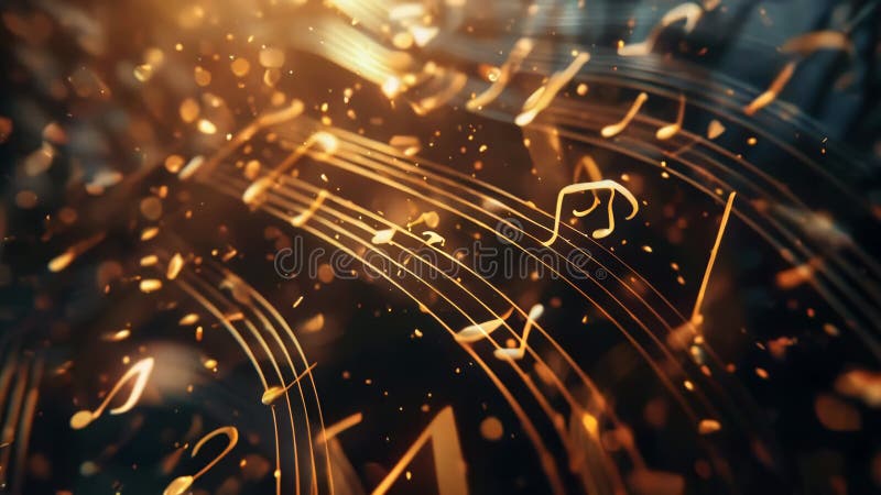 Musical Notes on Black Background Stock Video - Video of musical ...