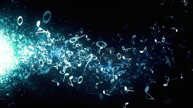 Musical Notes Blue Falling stock video. Video of notes - 51740307