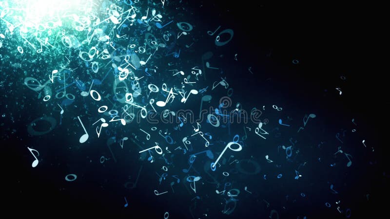 Musical Notes Blue Falling stock video. Video of notes - 51740307