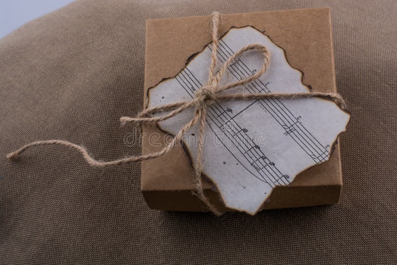 Musical Notes on a Burnt Paper on Brown Background Stock Image - Image ...