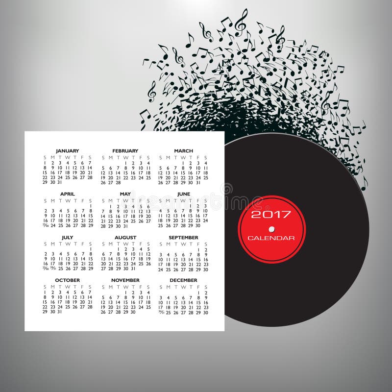 Musical Notes Buzz Around a Record Album Stock Vector - Illustration of ...