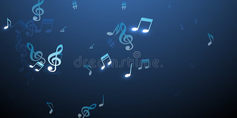 Musical Notes Cartoon Vector Background. Song Stock Vector ...