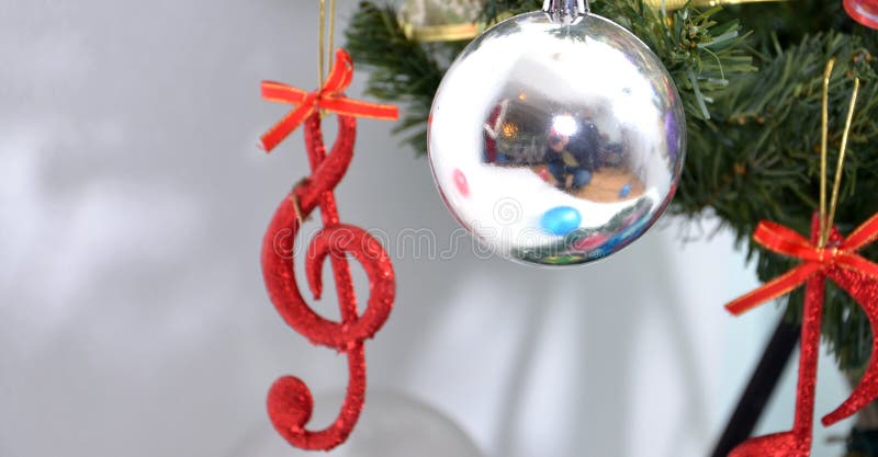 Musical Notes ,Christmas Scene, Decoration Stock Image - Image of ...