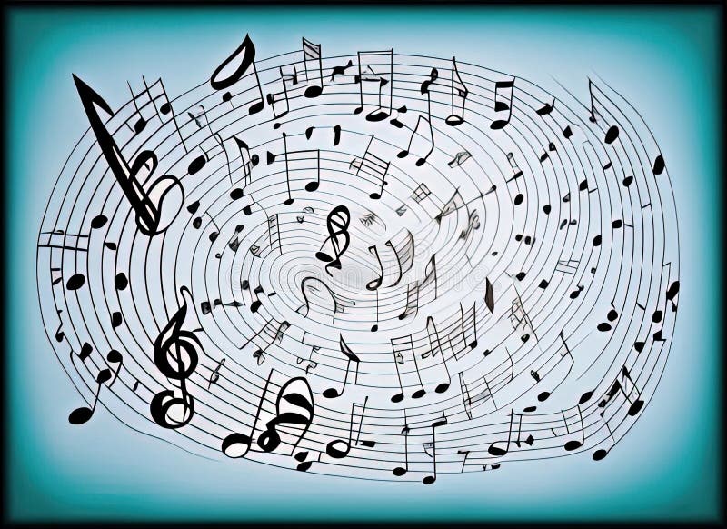 Musical notes. stock illustration. Illustration of symmetry - 277410600