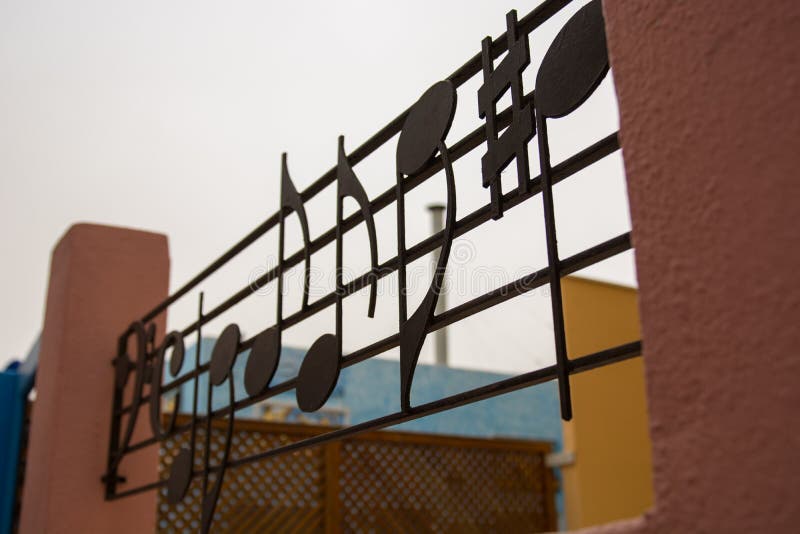 Musical Notes, Decor Element, Outdoor Stock Image - Image of decor ...