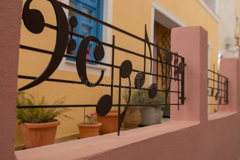 Musical Notes, Decor Element, Outdoor Stock Photo - Image of gate ...