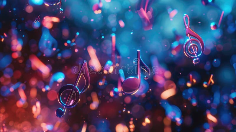 Musical Notes Floating in the Air, Perfect for Music-related Designs ...