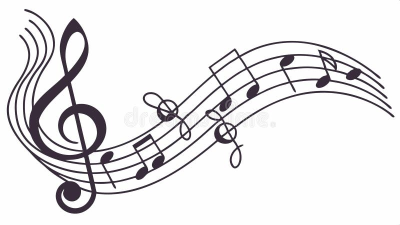 Musical Notes Flowing, Melody and Harmony, Music Background Design ...