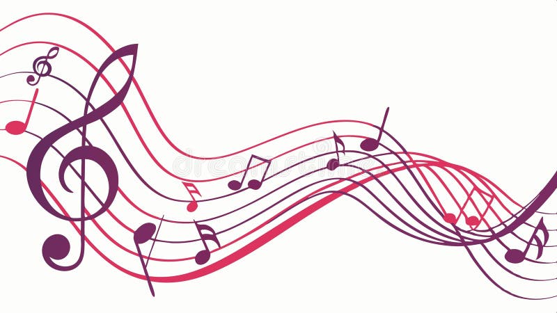 Musical Notes Flowing, Melody Rhythm Design Element Vector Design ...