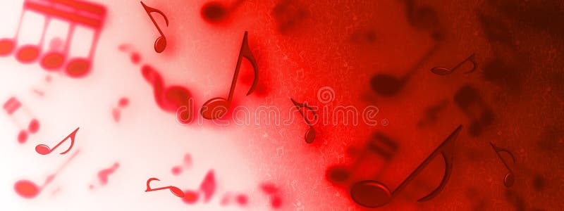 Floating Musical Notes on an Abstract Green Background Stock ...