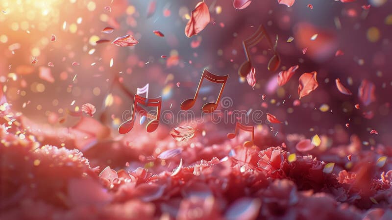Musical Notes Flying through the Air Stock Photo - Image of music ...