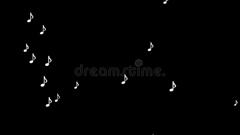 Musical Notes Flying Animation on Solid Background for Alpha ...