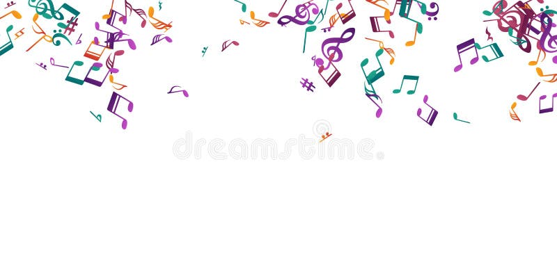 Musical Notes Flying Vector Backdrop. Audio Stock Vector - Illustration ...
