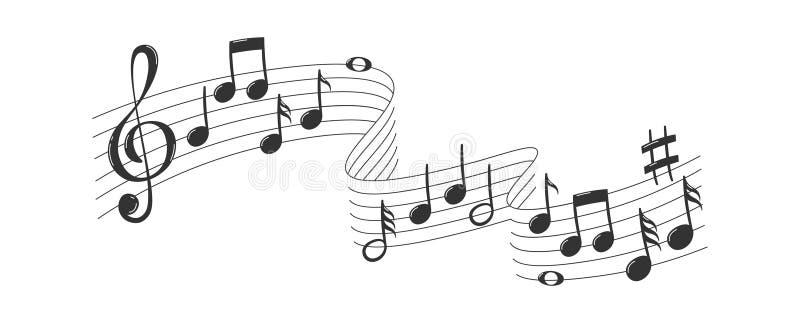 Musical Notes Flying stock vector. Illustration of element - 275435330