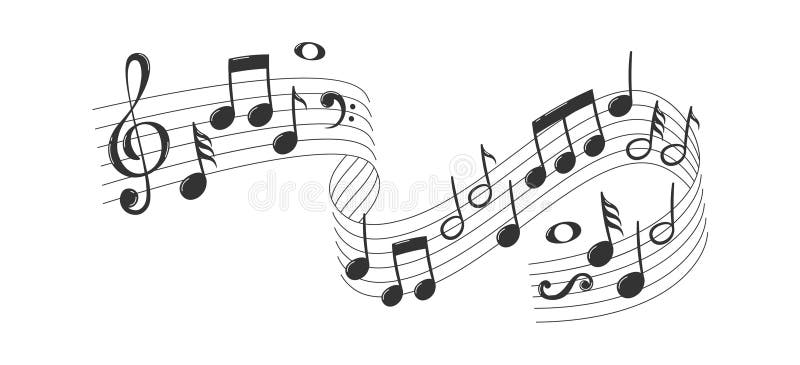 Musical Notes Flying stock vector. Illustration of symbol - 275436044