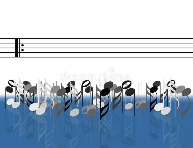 Musical notes on stave stock vector. Illustration of symbol - 15198904