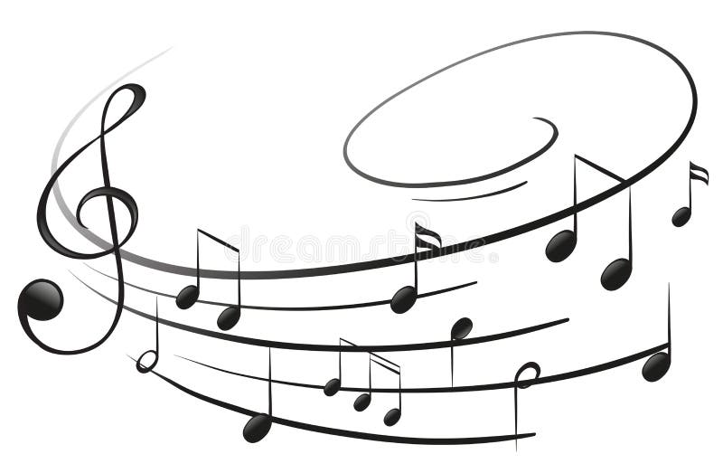 The Musical Notes with the G-clef Stock Vector - Illustration of ...
