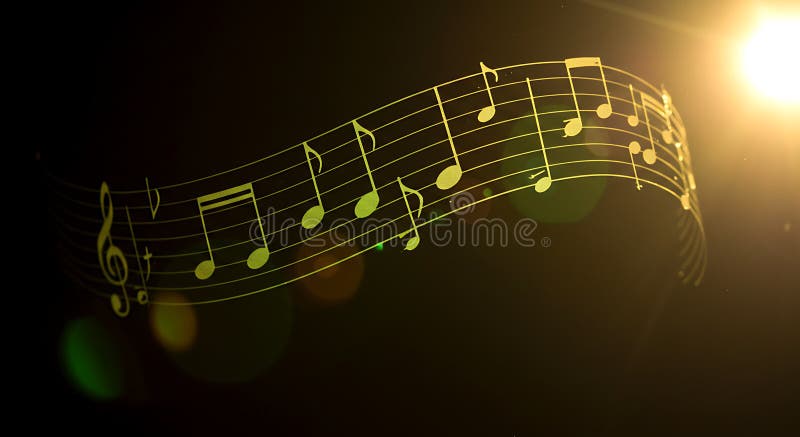 Musical Notes Glow stock illustration. Illustration of dark - 364616018