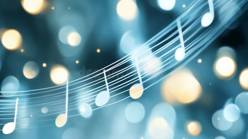Musical Notes on a Glowing Background, Symbolizing Harmony, Melody, and ...
