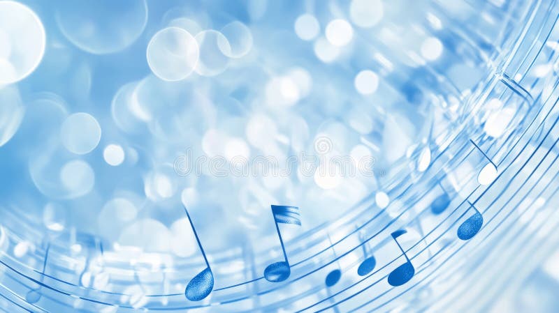 Musical Notes on a Glowing Background, Symbolizing Harmony, Melody, and ...
