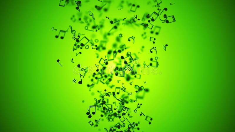 Flying Musical Notes on Green Screen Background Stock Video - Video of ...