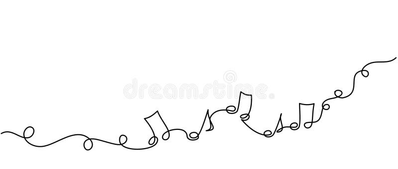 Musical Notes. Horizontal Web Banner of Music Sound for Music School ...