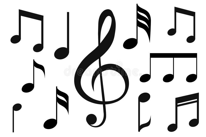 Musical Notes. Image of Notes and Treble Clef, a Symbol of Music ...