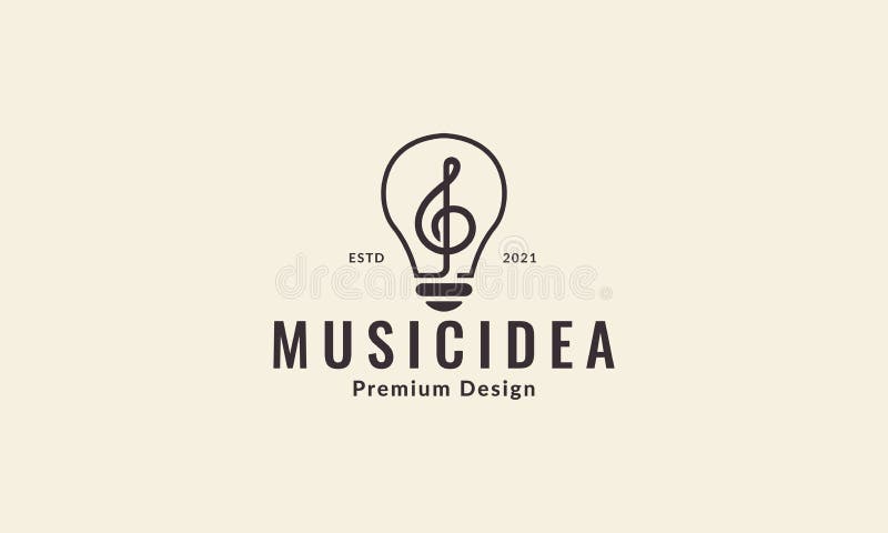 Musical Notes with Lamp Ideas Logo Vector Symbol Icon Design ...