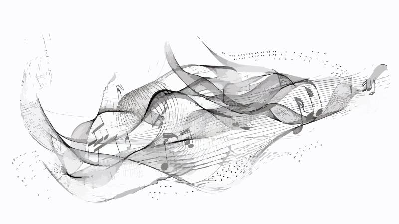 Musical Notes Line Art Vector Illustration for Creative Projects Stock ...